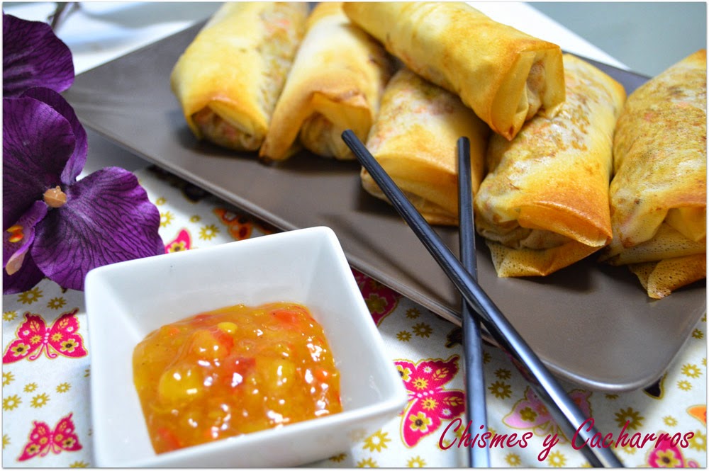 Rollitos Primavera de pollo - Chismes y Cacharros