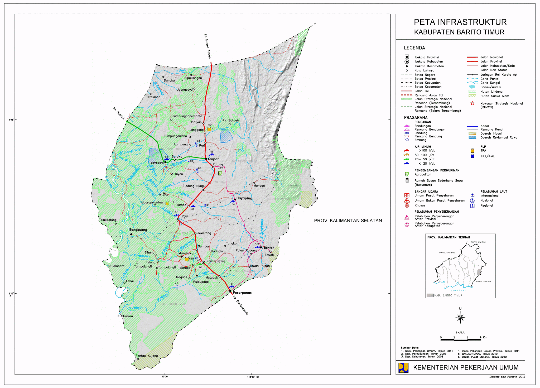 Peta Kabupaten Barito Timur