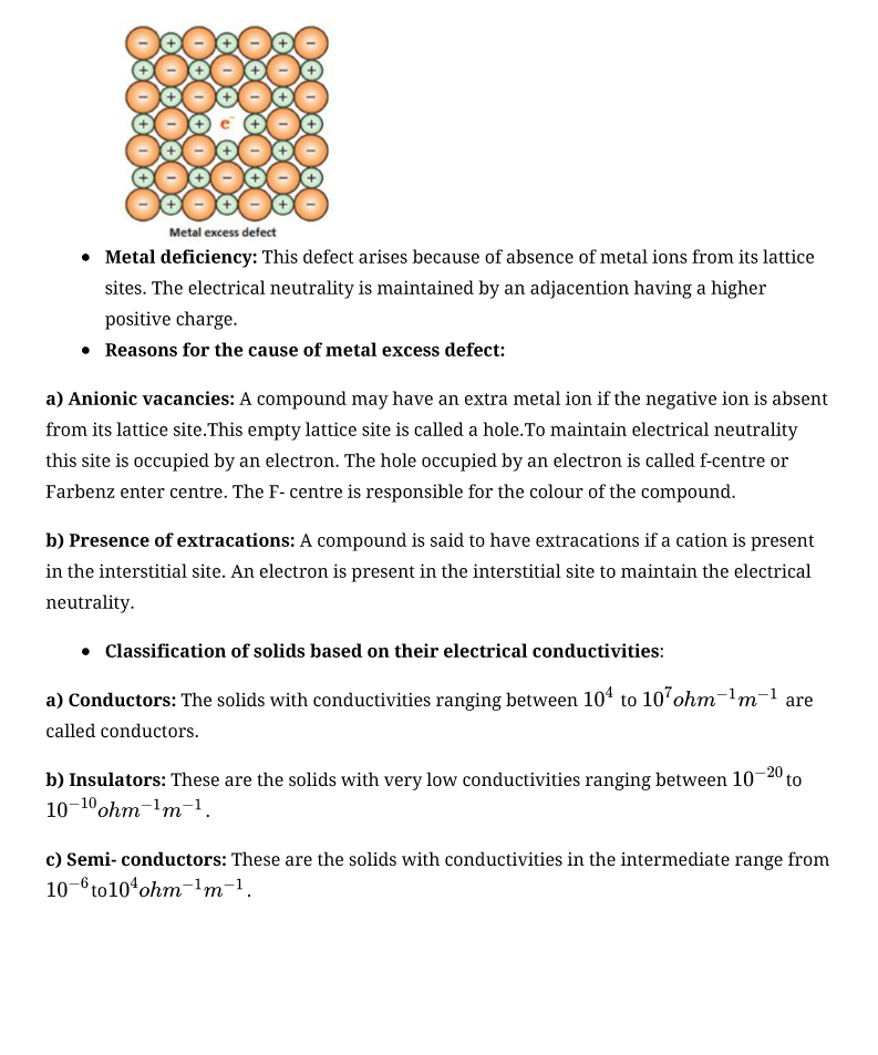 CBSE Class 12 Chemistry Notes : The Solid State - Experhap