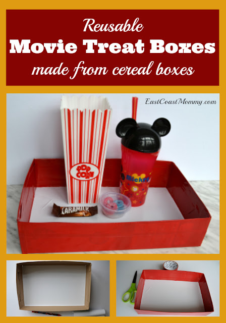 East Coast Mommy: Movie Treat Boxes... made from recycled cereal boxes