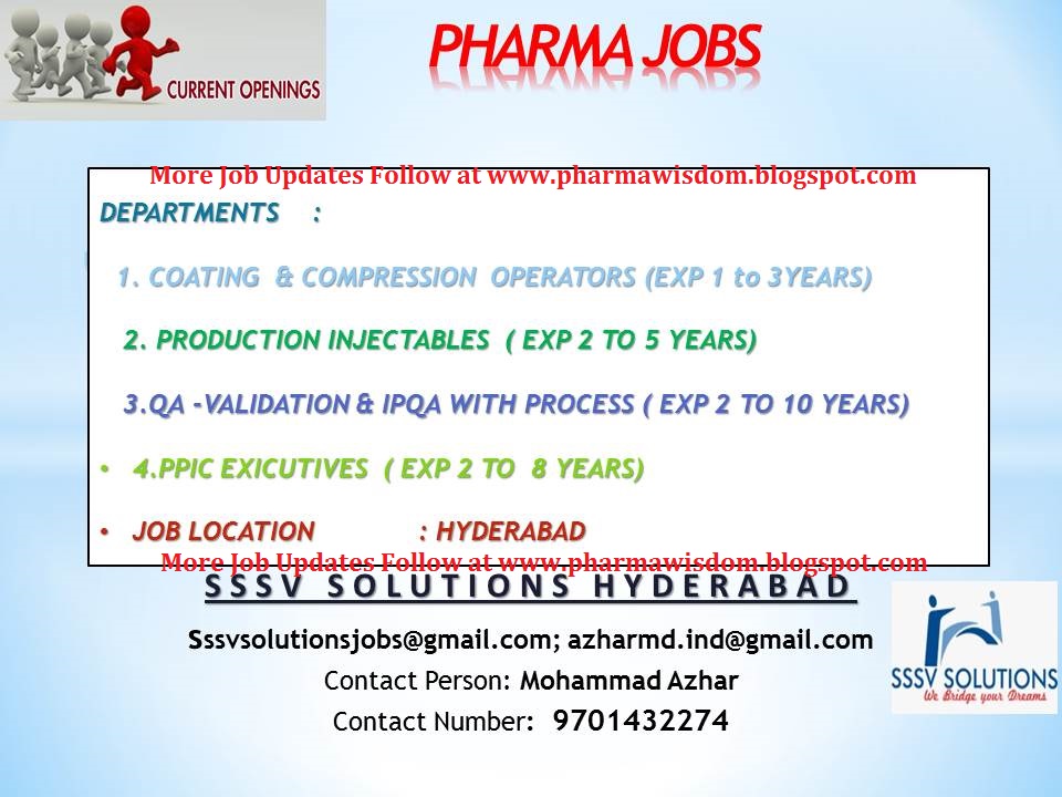 Urgent Openings for Coating & Compression Operators / Production ...