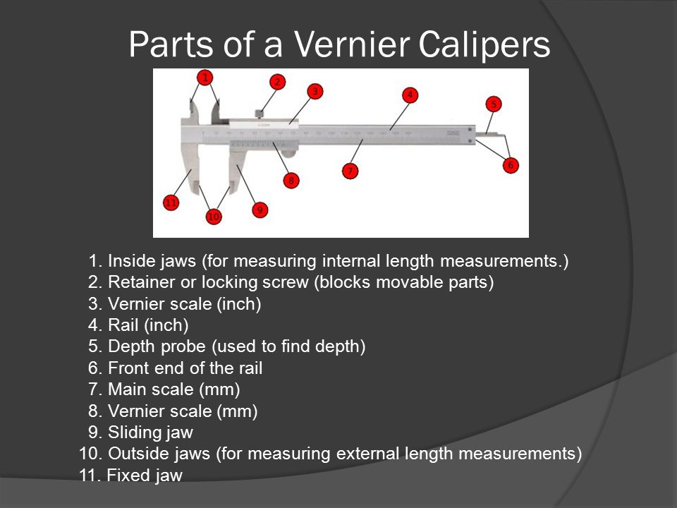 Parts of a Vernier Calipers - EEE COMMUNITY