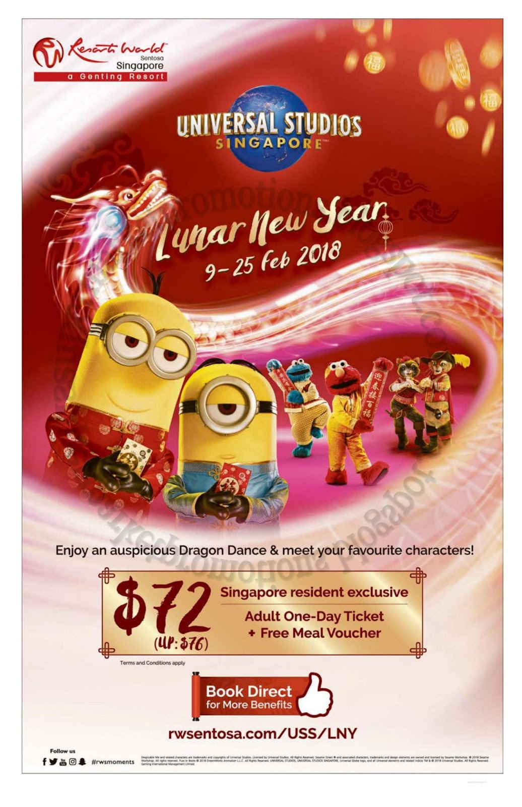 Universal Studios Singapore CNY Promotion 09 - 25 February 2018 ...