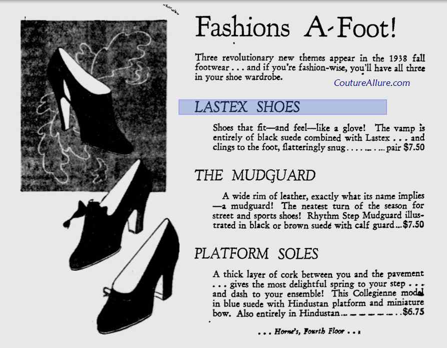 Couture Allure Vintage Fashion: Lastex in Shoes