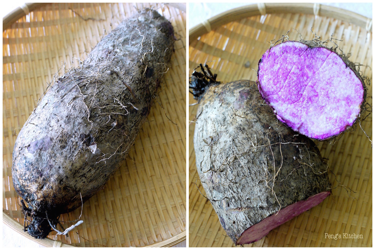 Peng's Kitchen: Chinese Yam Abacus Seeds 紫淮山算盘子