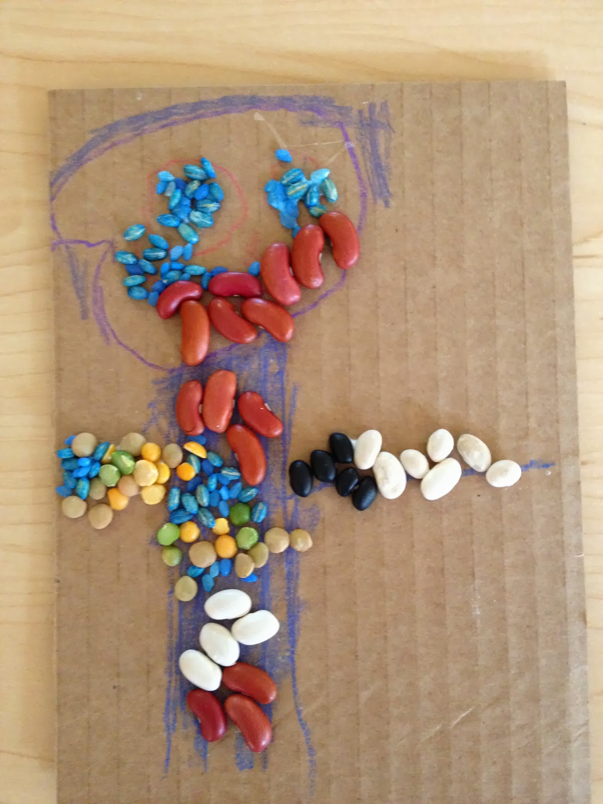 Reggio Art Room: Bean Mosaics Continued