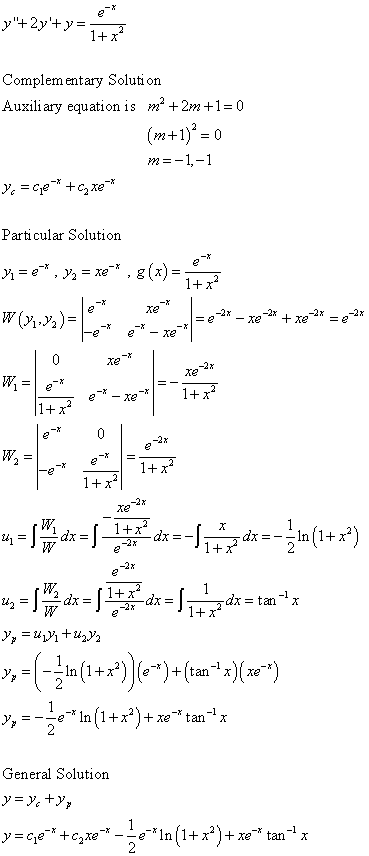 Differential Equations Solved Examples: Second order differential ... Differential Equations Solved Examples: Second order differential ...