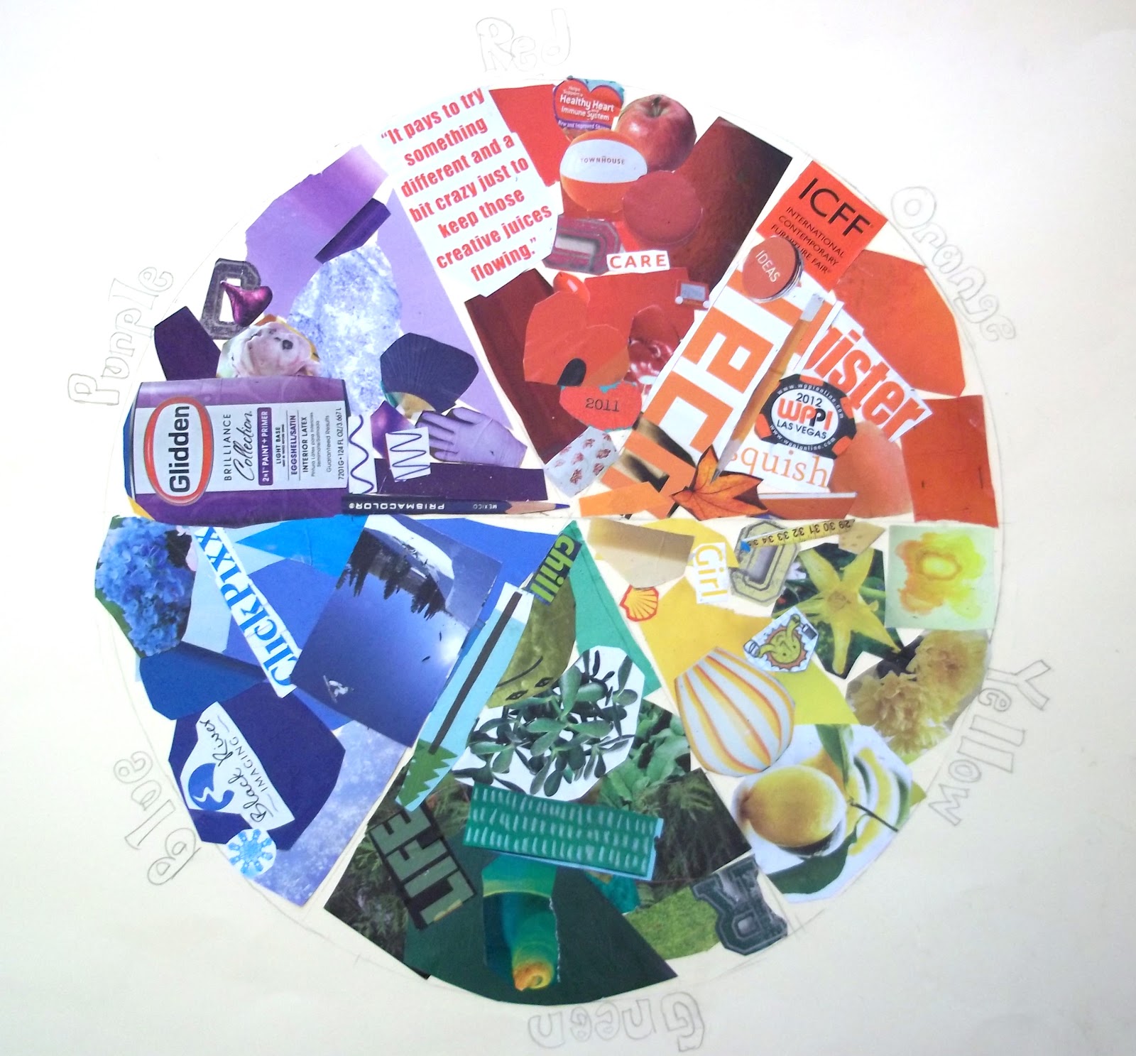 Monument Valley Regional Middle School Art Class: Color Wheel Collage ...