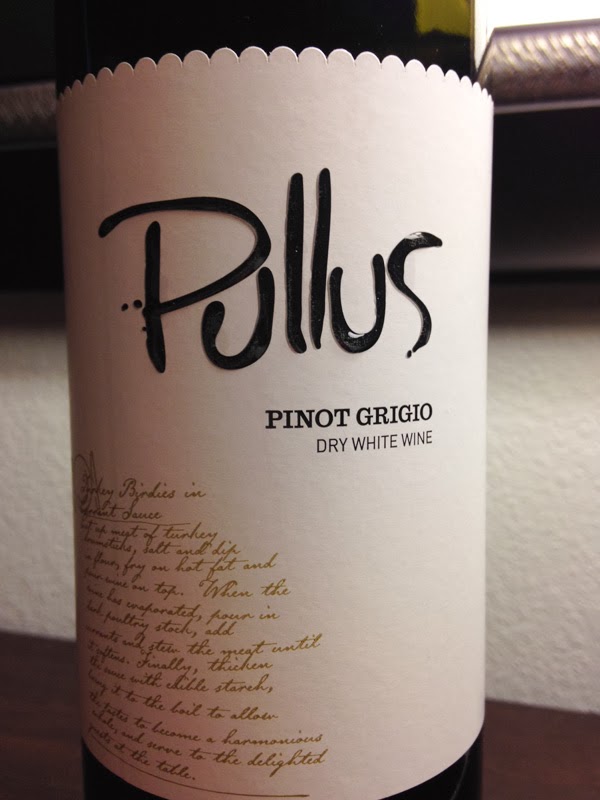 Benito's Wine Reviews: 2012 Pullus Pinot Grigio