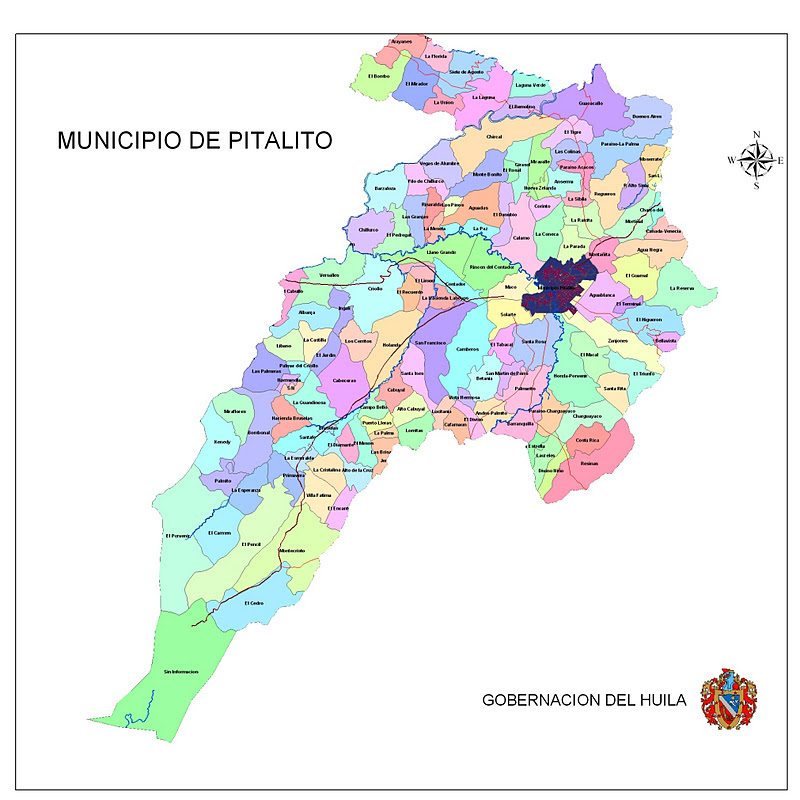 Noticias, Arte, Cultura y Turismo: MAPA PITALITO HUILA