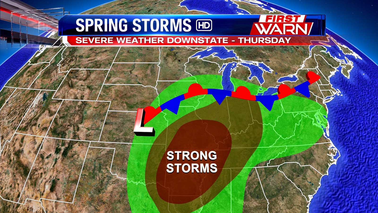 First Warn Weather Team: Active storms down south today and tomorrow