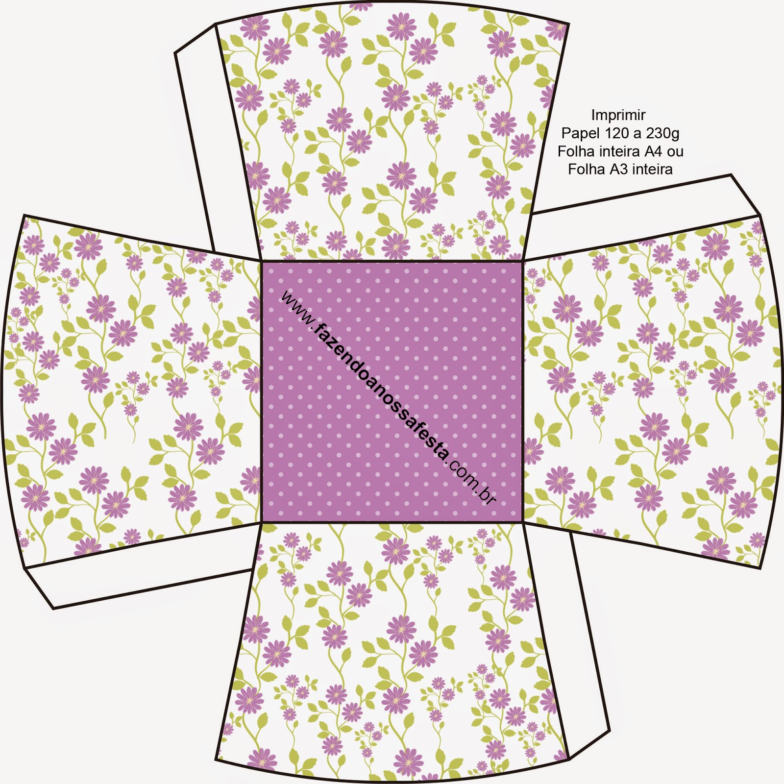 Purple Flowers: Free Printables Boxes. | Oh My Quinceaneras!