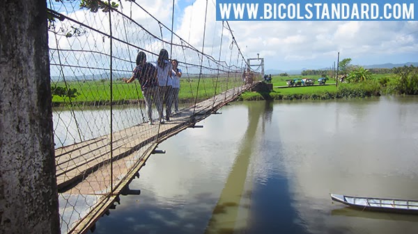 Hanging bridge in Gainza, Camarines Sur