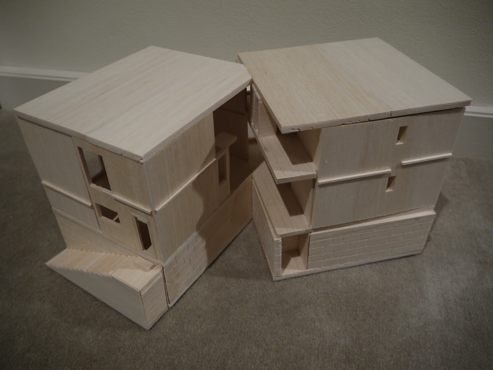 TeresaPeng1142: Model it! 1:50 Model of Fisher House by Louis Kahn