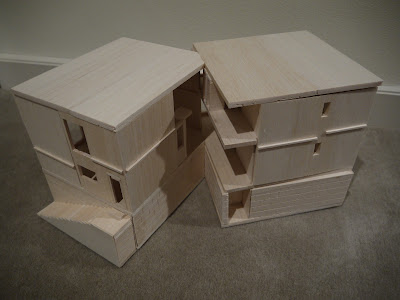 TeresaPeng1142: Model it! 1:50 Model of Fisher House by Louis Kahn