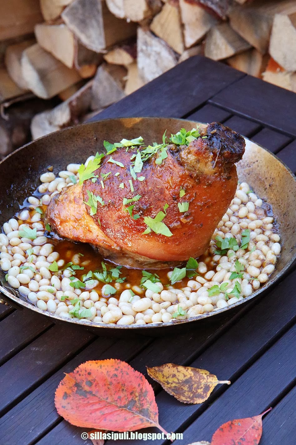 SILLÄ SIPULI: Possun potka uunikylvyssä ja valkopapuja