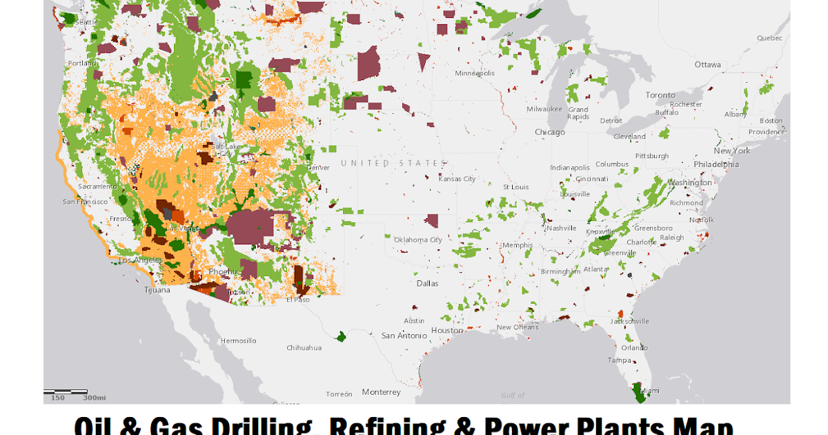 US Federal Land Map vs Oil & Gas Drilling Locations