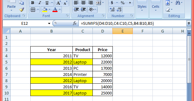 SUMIFS Function Step by Step | Excel Solutions - Basic and Advanced