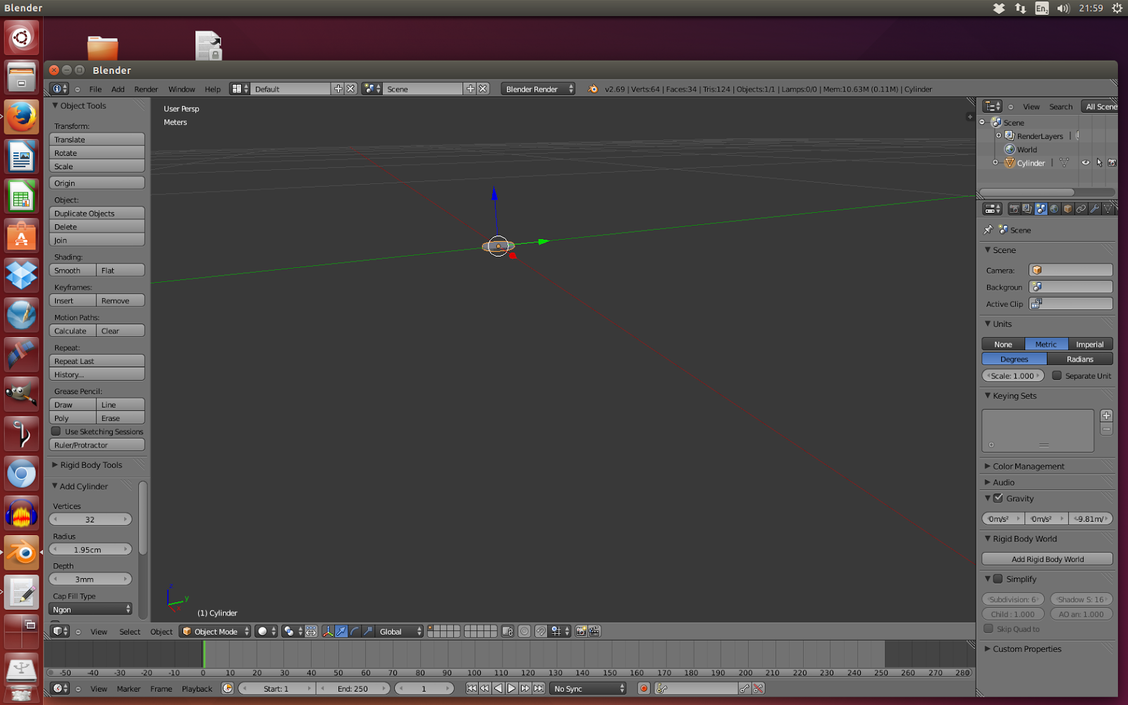 Steve Hickey Games: Blender: Learning how to create a disc