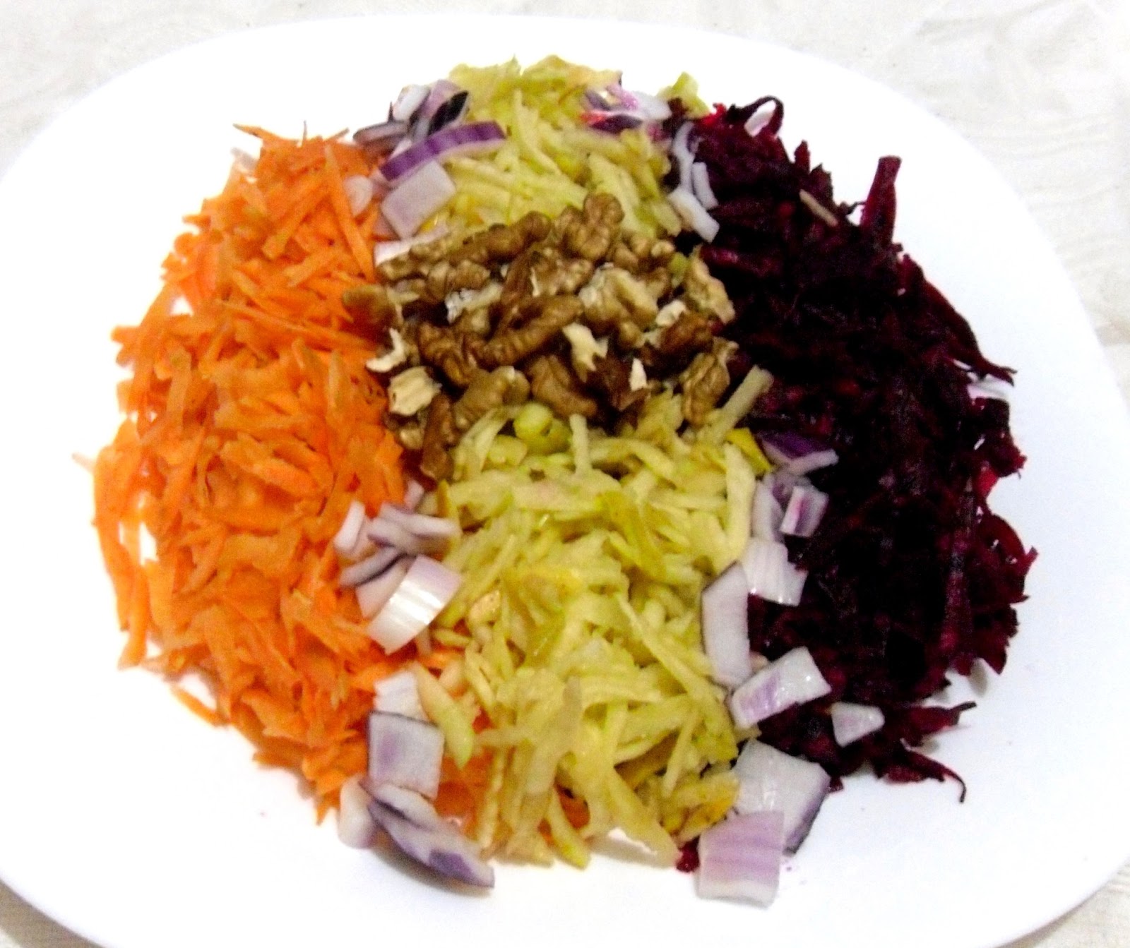 Salada de beterraba e cenoura - Receitas de pecados no prato