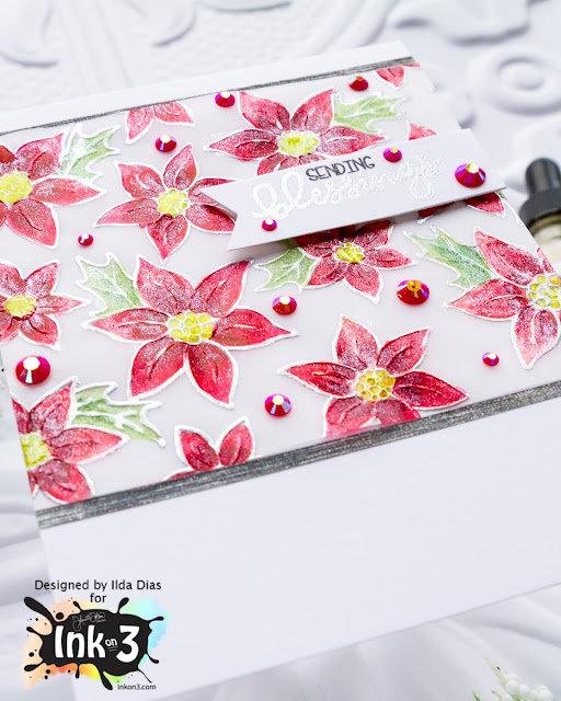 I Love Doing All Things Crafty: Liquid Pixie Dust on Poinsettia Blessings Card | Ink On 3