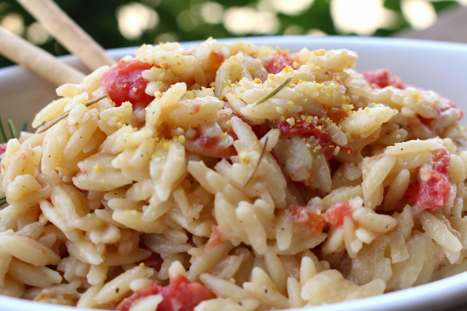 My Delicious Vegan Diary: Alfredo Tomato Orzo