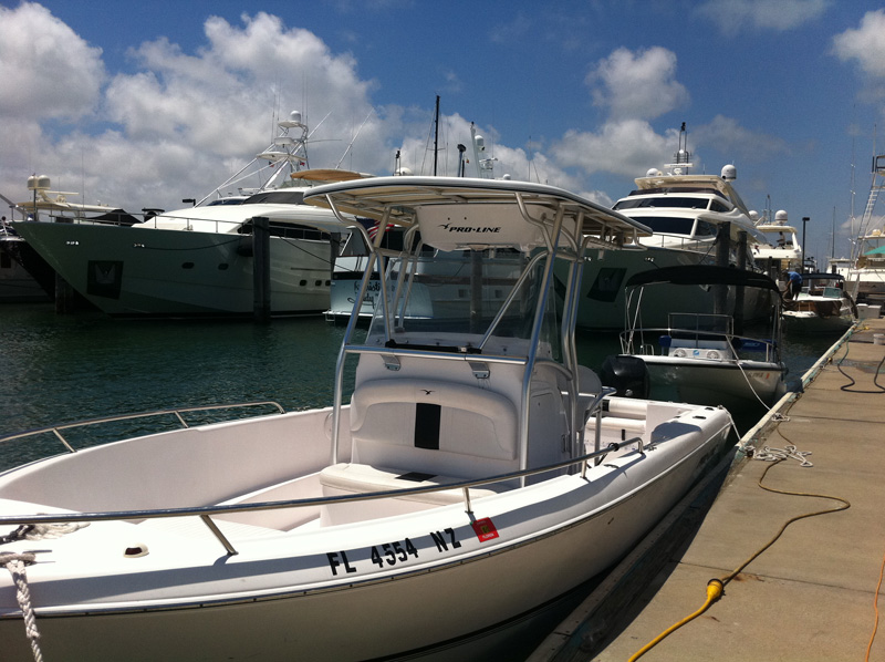 Golden Yacht Charters: One of our small boats 25' Proline