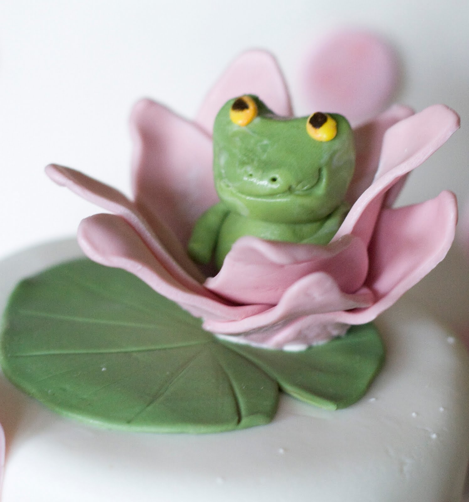 The Crimson Cake Blog: Frog in a Lilly Pad Birthday Cake
