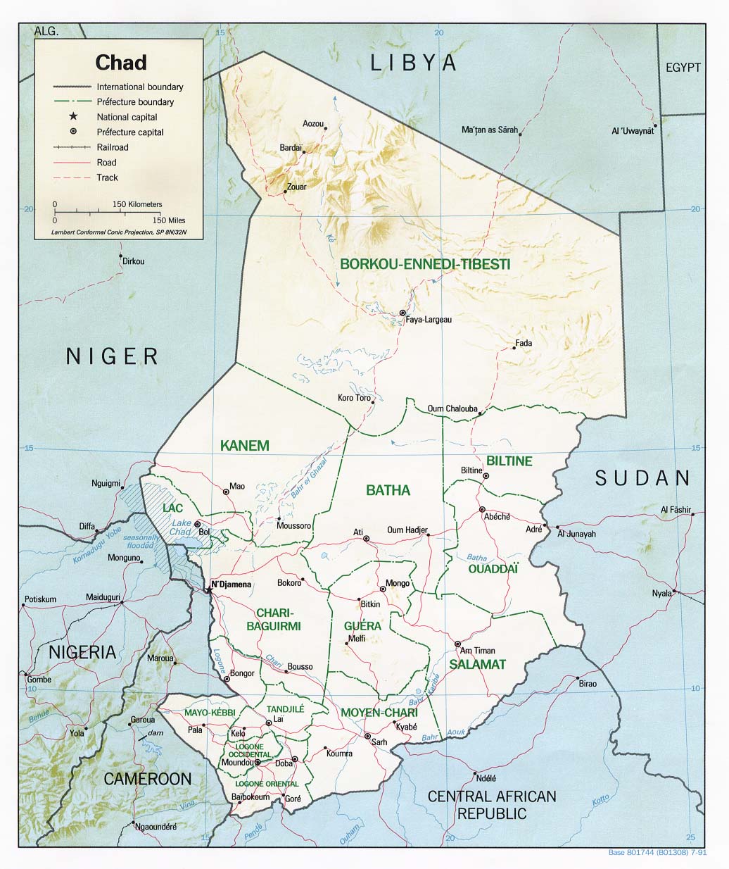 CHAD - GEOGRAPHICAL MAPS OF CHAD ~ Klima Naturali™