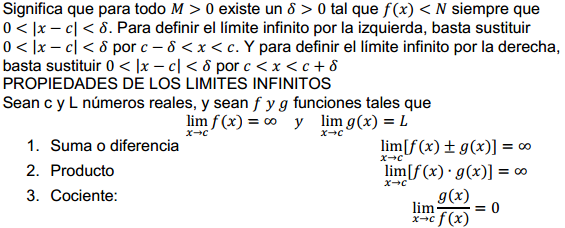 Limites Infinitos Definicion Calculo - Ecer