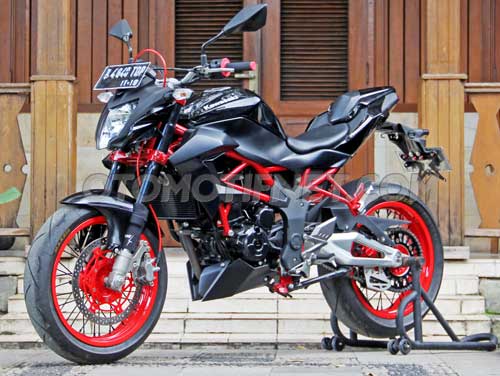 Foto Modifikasi Kawasaki Z250 SL Kaki-Kaki Supermoto