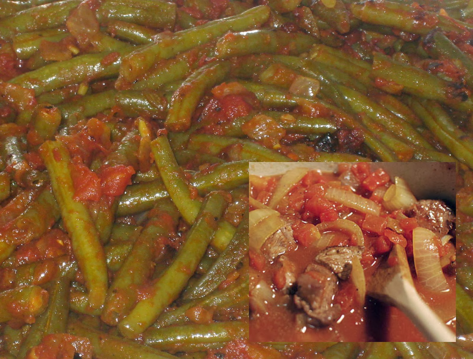 Food Newsy From Suzie!: Fasolia (Greek Green Bean and Meat Stew)