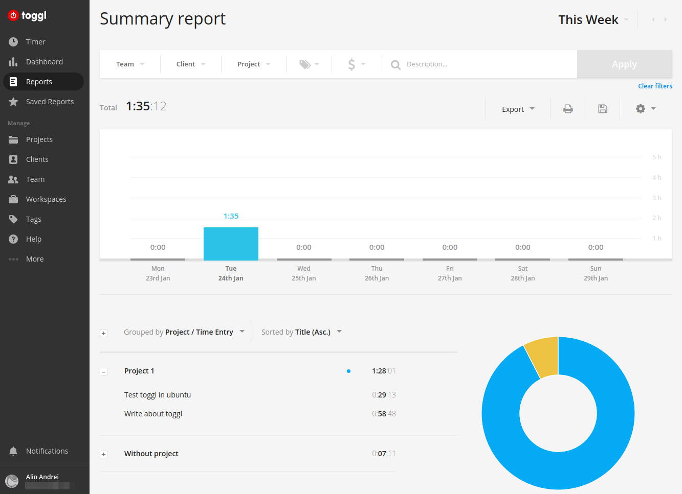 Try Toggl, A Cross-Platform Time Tracking And Reporting Tool ~ Web Upd8 ...