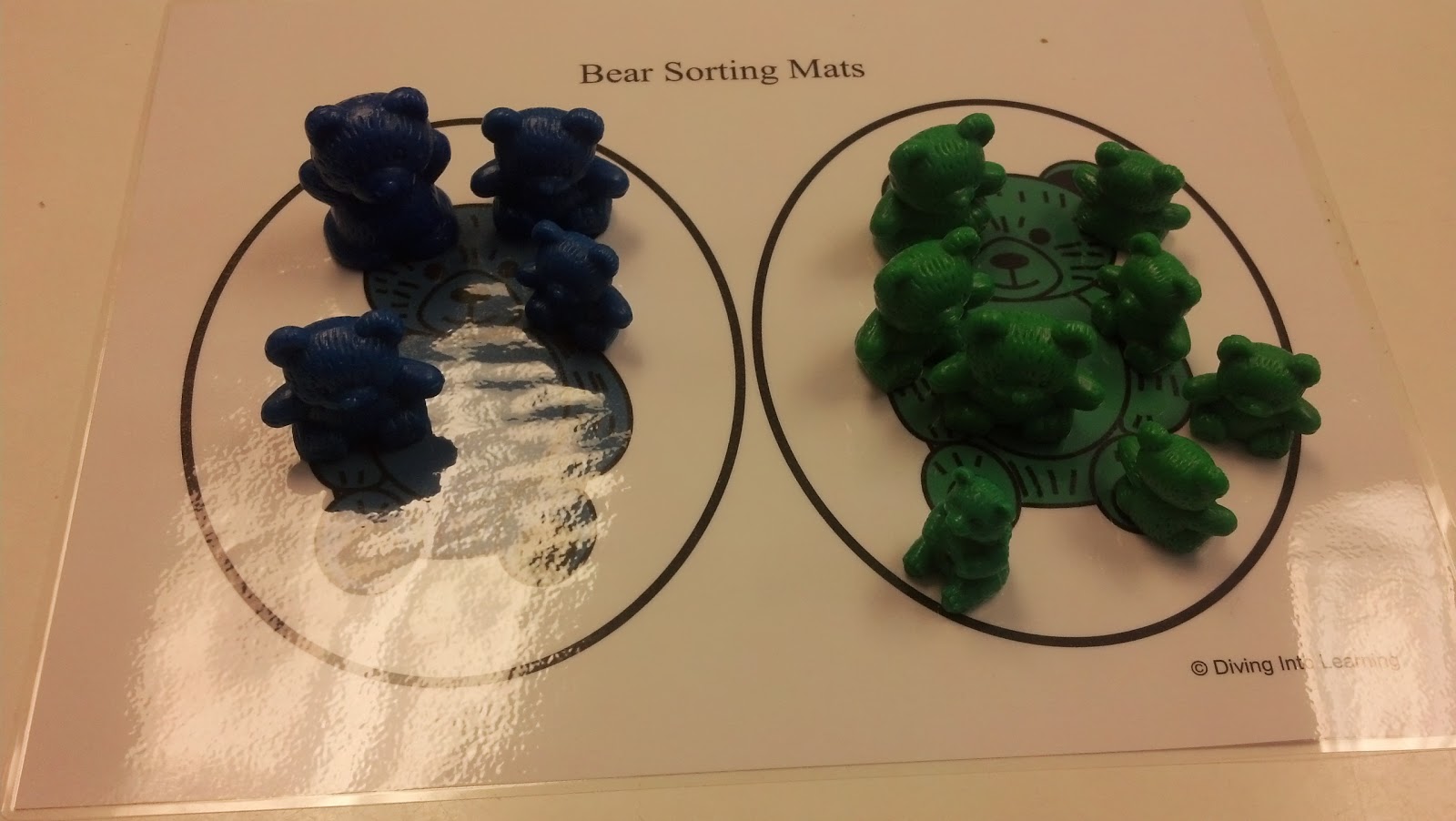 Diving Into Learning: Counting Bear Sorting Mats Freebie