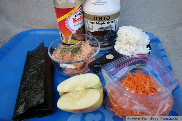 Farm Fresh Feasts: Maple Teriyaki Salmon Sushi w/ Apple and Carrot ...
