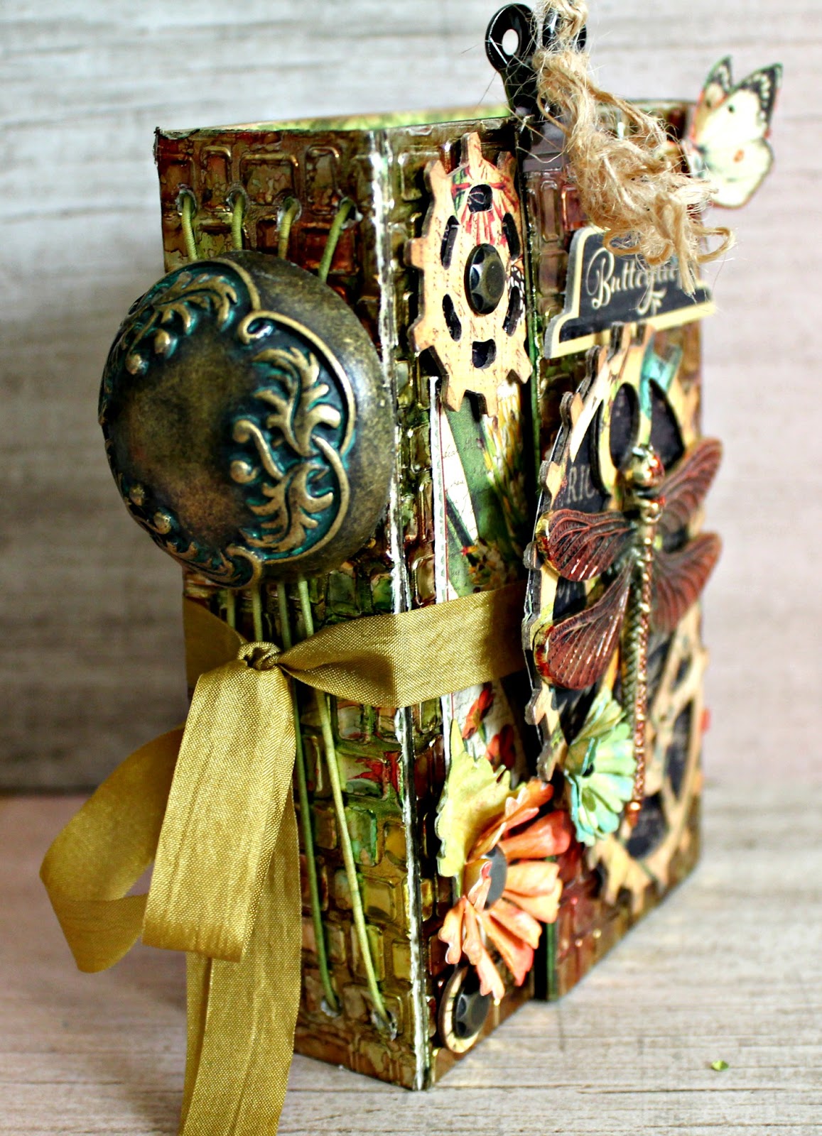 Pam Bray Designs: A Girl with Flair: Nature Mixed Media Wrapped Journal ...