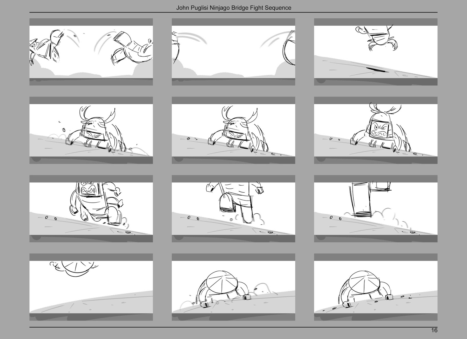 John Puglisi Storyboards: LEGO NINJAGO - Bridge Fight
