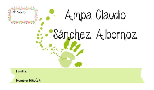 Ampa Claudio Sánchez Albornoz Alcorcón: Nuevo carnet del Ampa