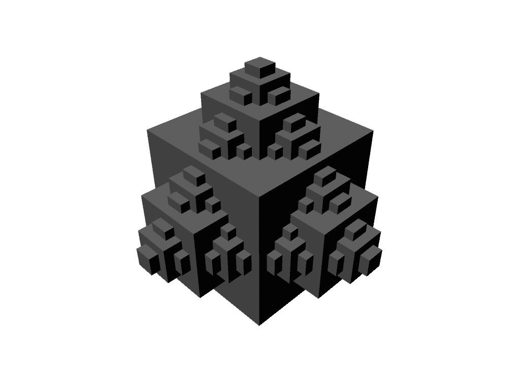 EZ - IMM 211: Assignment #1: Create a Model Using Maya Primitives (Fractal)