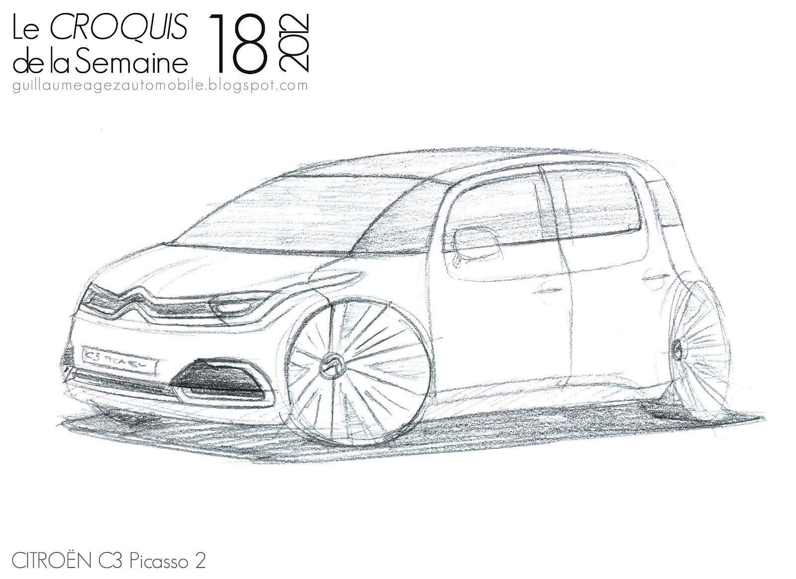 Guillaume AGEZ Automobile: Le Croquis de la semaine (18) : Citroën C3 ...
