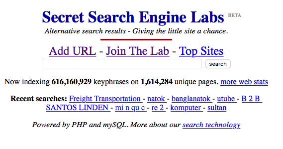 Submit Url to Secret Search Engine Labs | Add Url