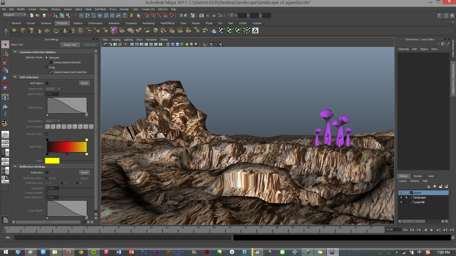 Maya Landscape Modelling - Forest of Agandia: 2015