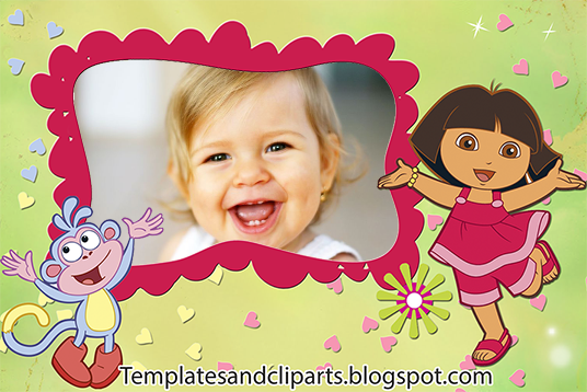 Templates, cliparts and more: Dora the Explorer frame