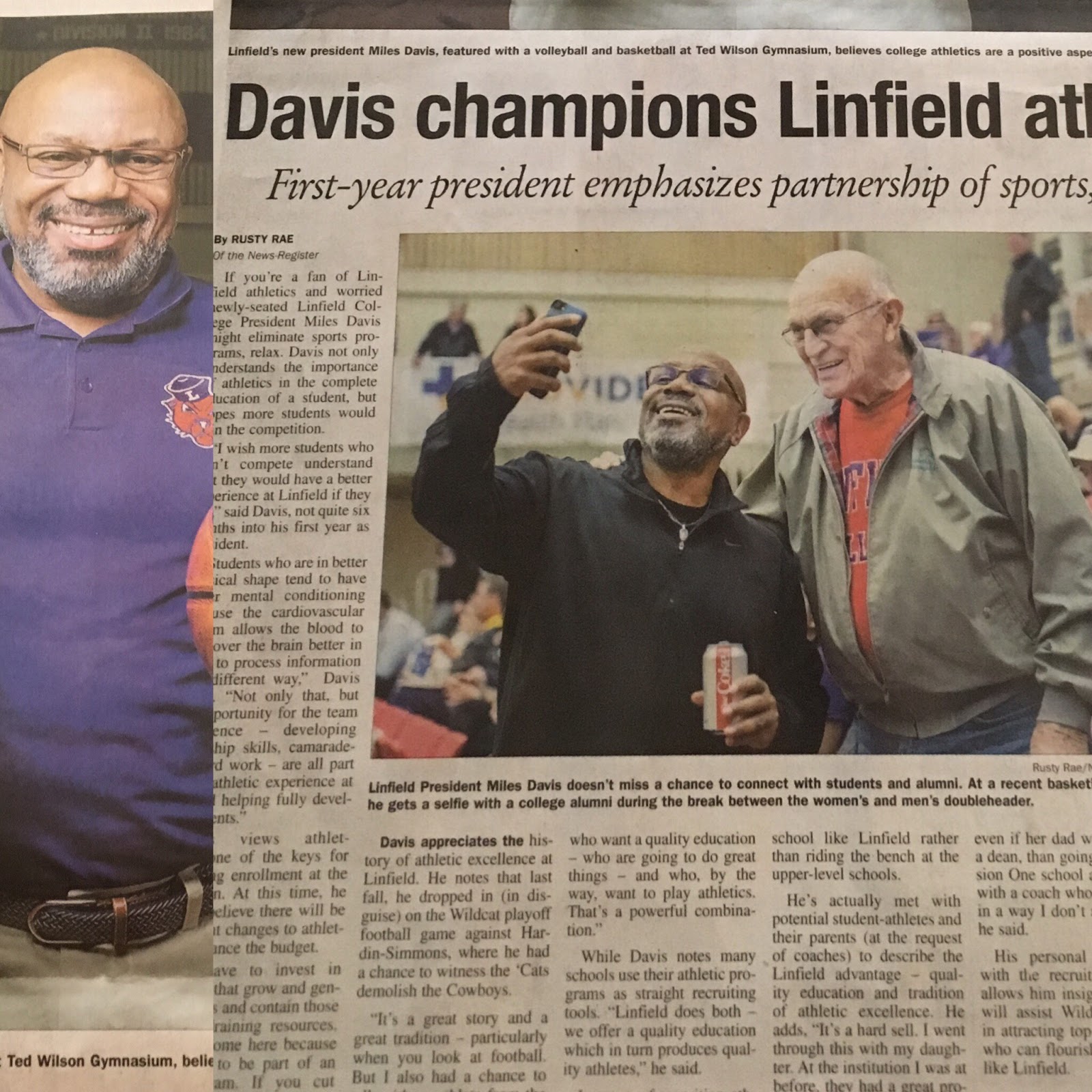 W I L D C A T V I L L E: Linfield President Miles Davis champions ...