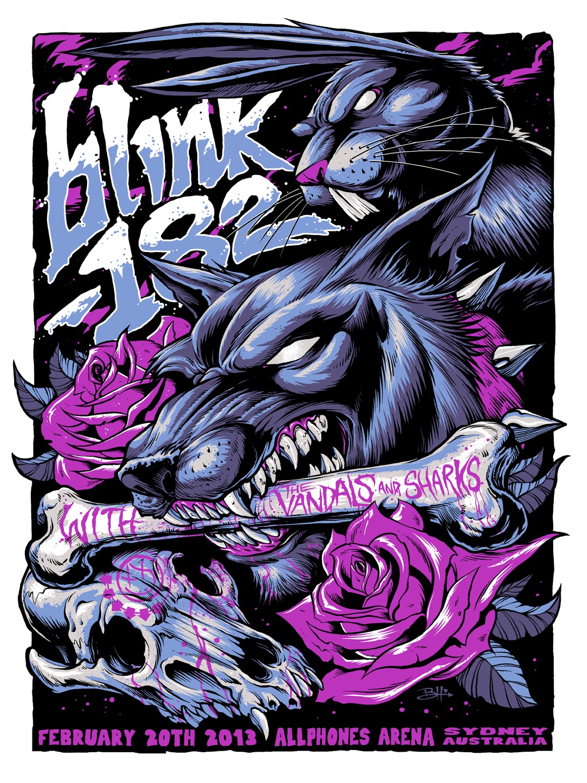 INSIDE THE ROCK POSTER FRAME BLOG: Tonight's blink-182 poster from ...