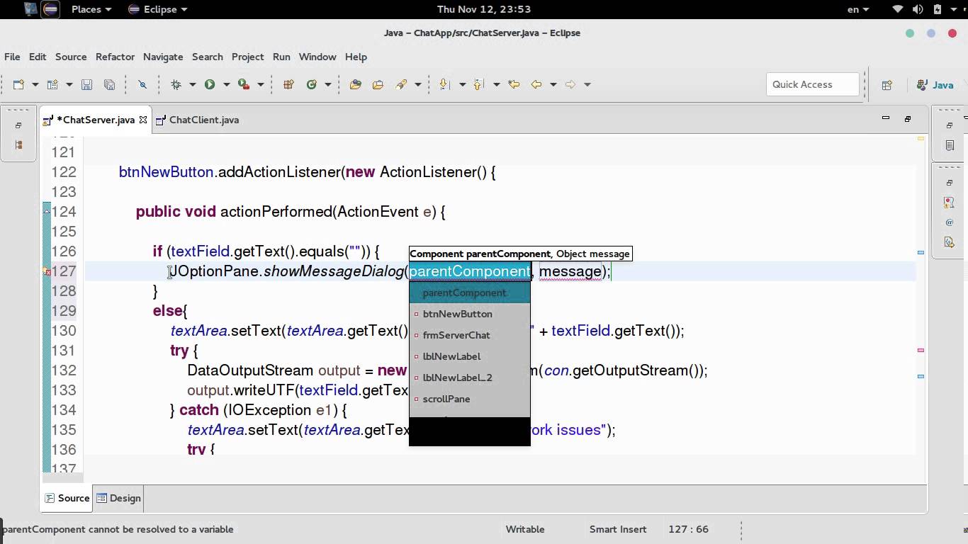 83 Java Swing Gui Chat Application كورسات بالعربي
