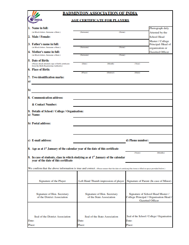 odishabadminton: REGISTRATION OF PLAYERS