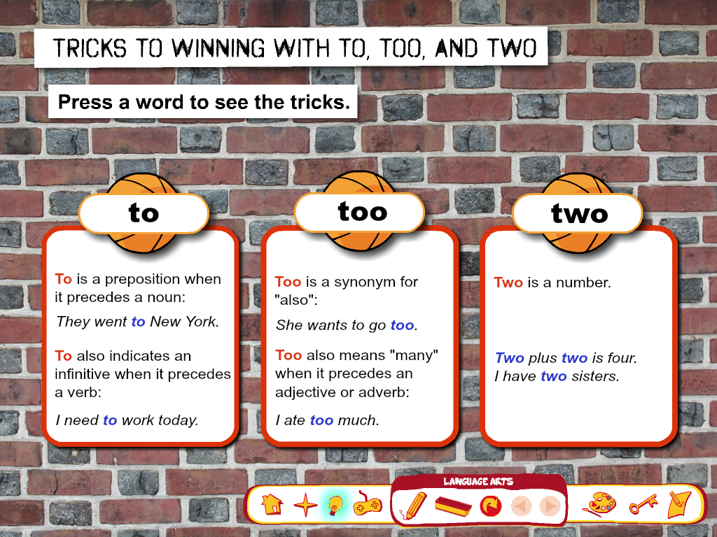 Slam Dunk Grammar: to, too, and two App Review! And Giveaway! - Speech ...