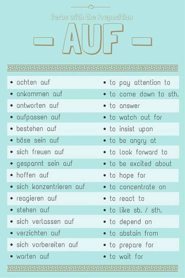 Verben + auf