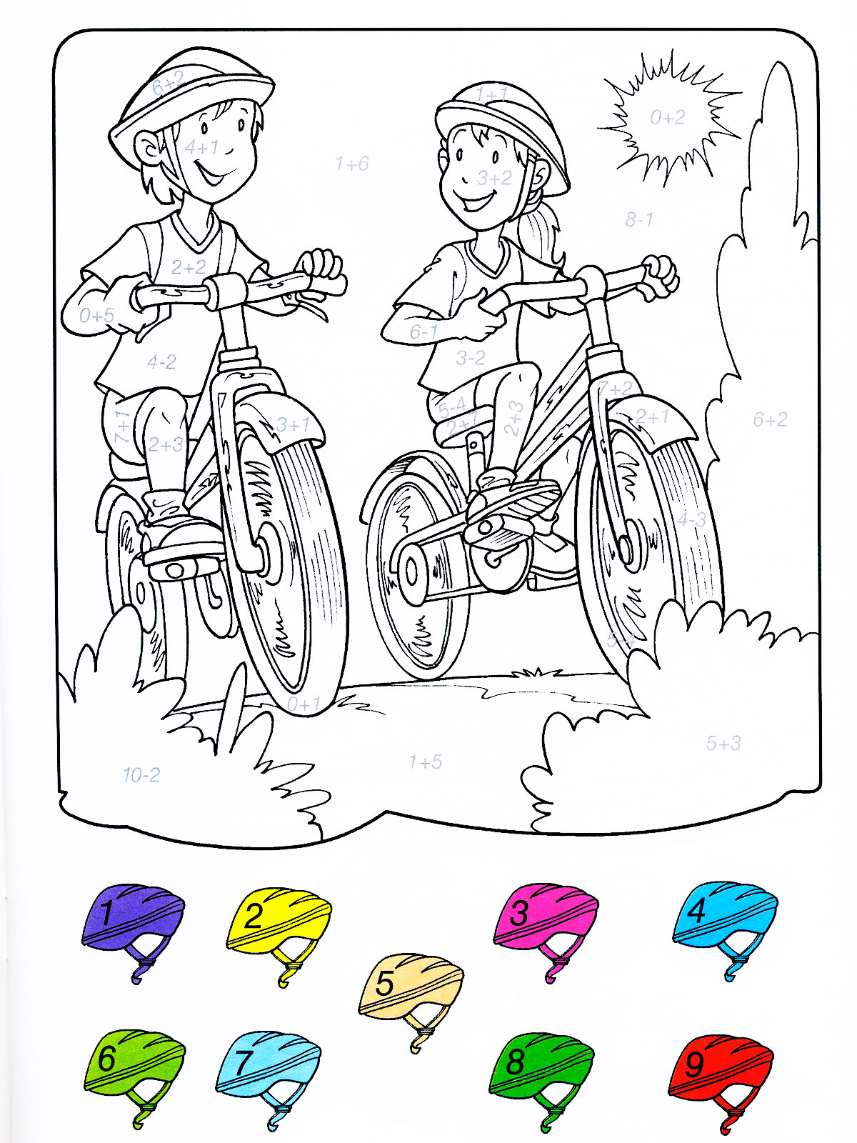 Creionasul cel Istet si prietenii: Adunarea numerelor 0-10 - coloram ...